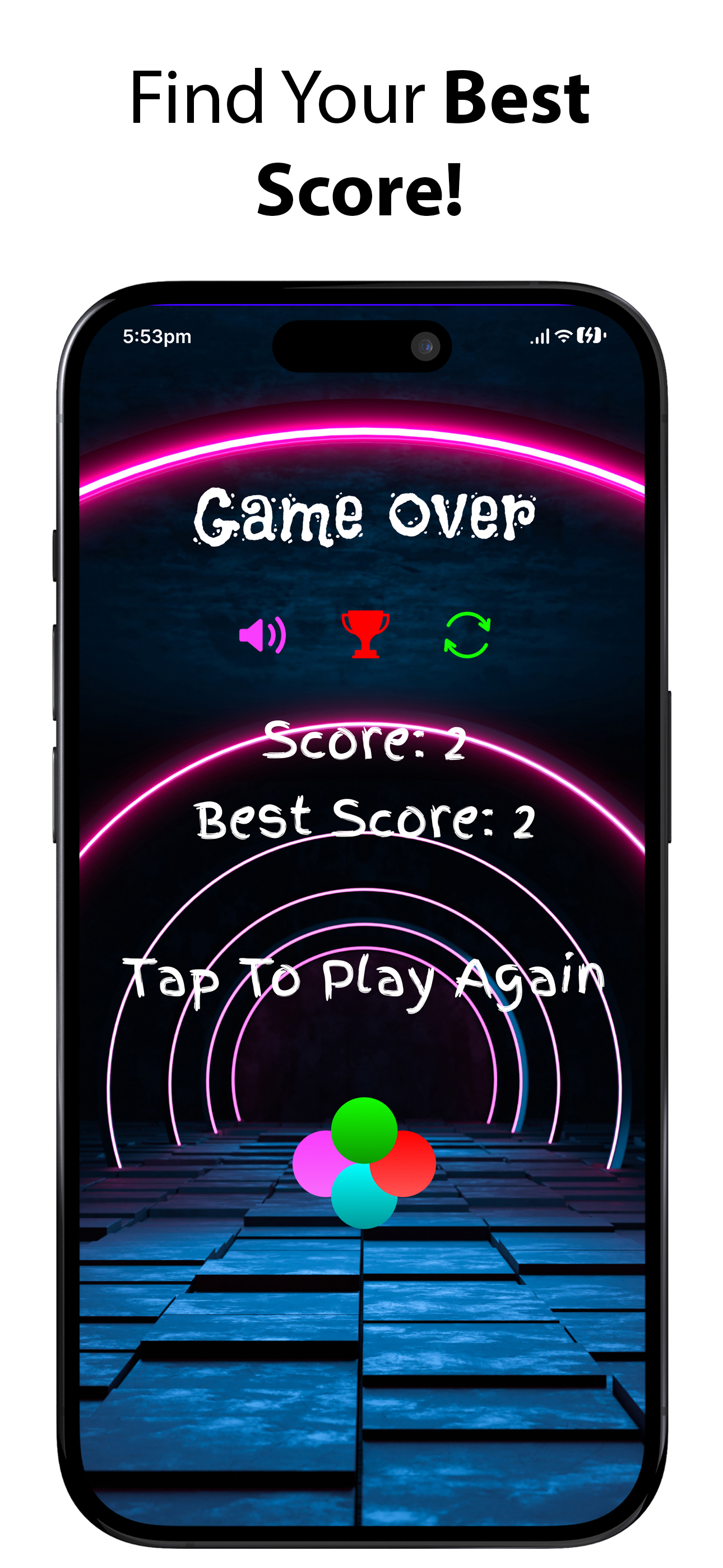 Four Dots | iOS Universal Endless Board Game Template (Swift) by cubycode